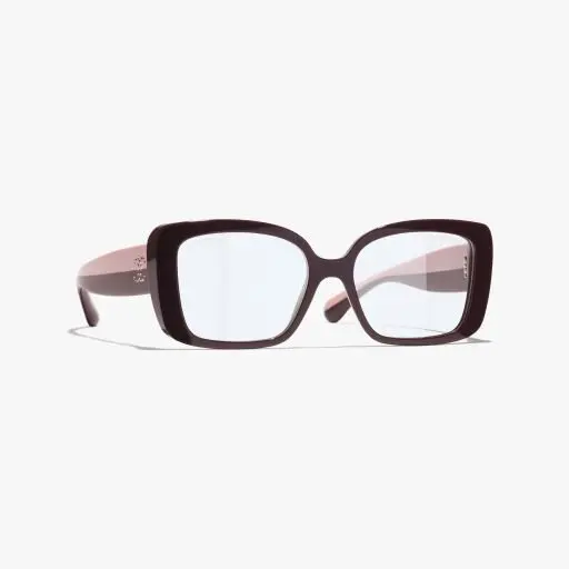 Chanel Square Eyeglasses - Burgundy