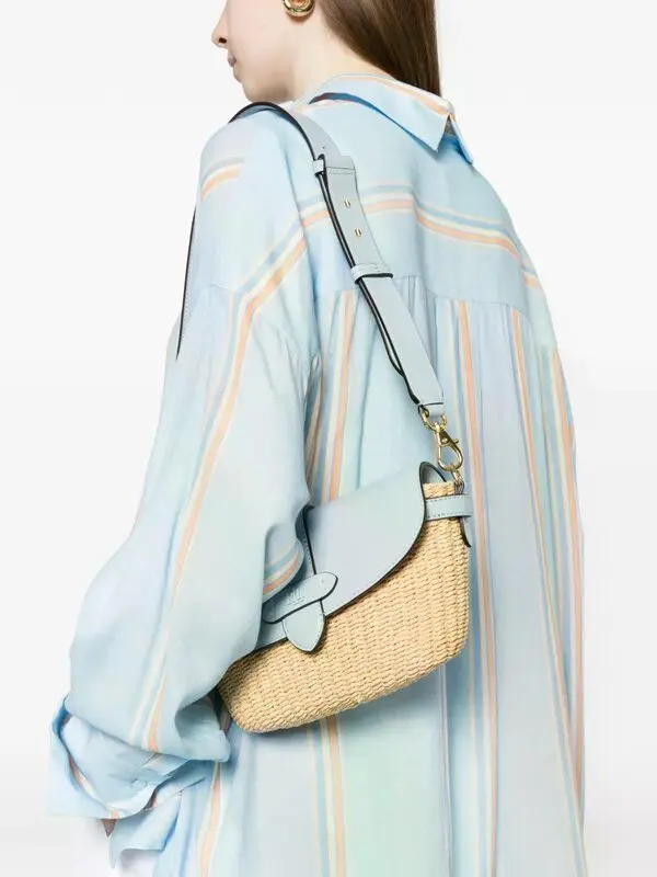 Ralph Lauren Woven Leather Tote Bag