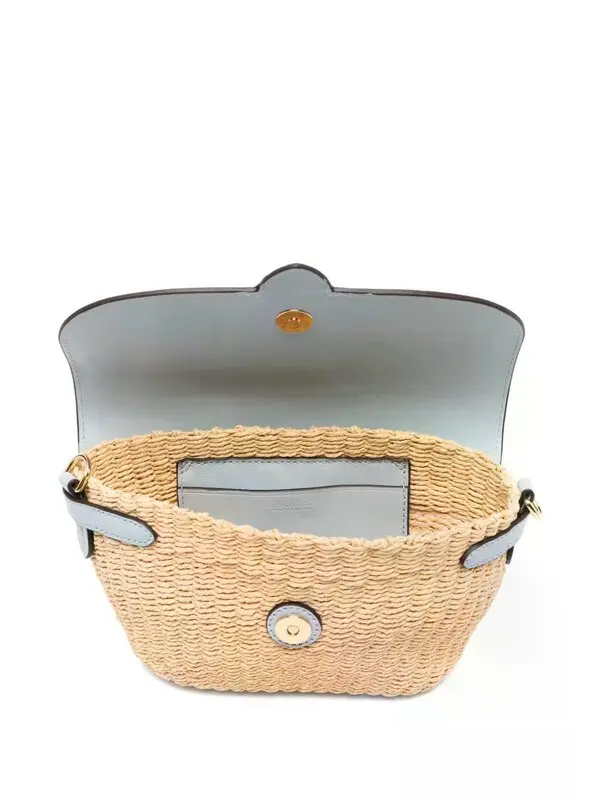 Ralph Lauren Woven Leather Tote Bag