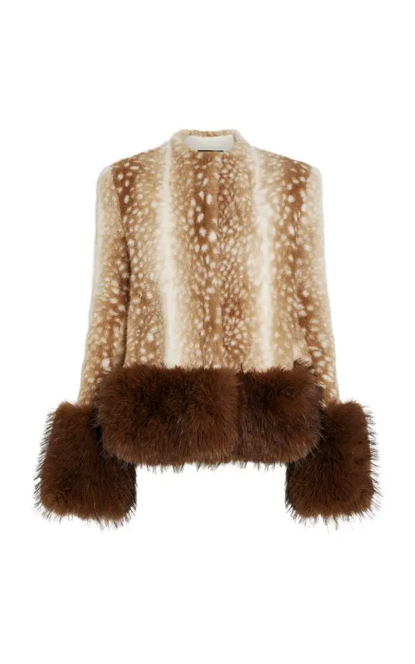 A.W.A.K.E. Mode Faux-fur Cropped Jacket