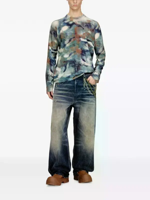 DIESEL® K-illum Printed Long-sleeve Sweater