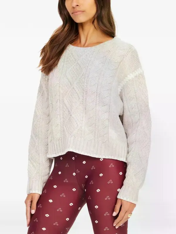 The Upside Xanthe Cable-knit Crew-neck Sweater