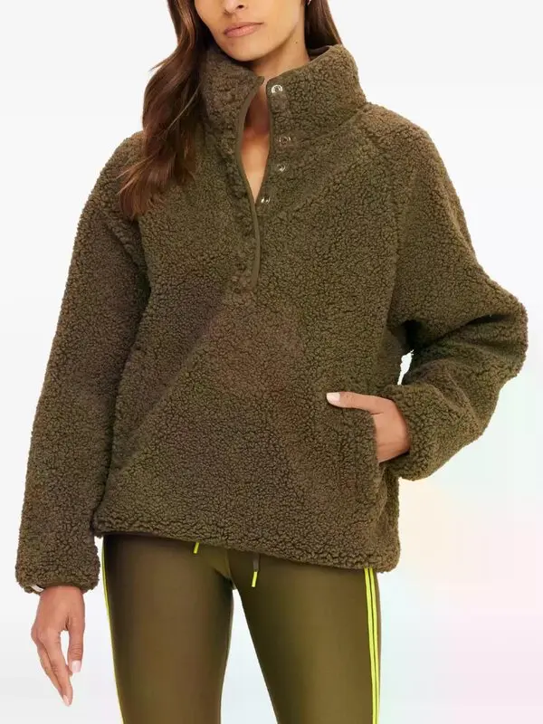 The Upside Harlow High-neck Fleece Top - Green