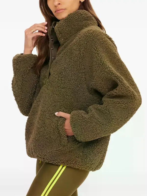 The Upside Harlow High-neck Fleece Top - Green
