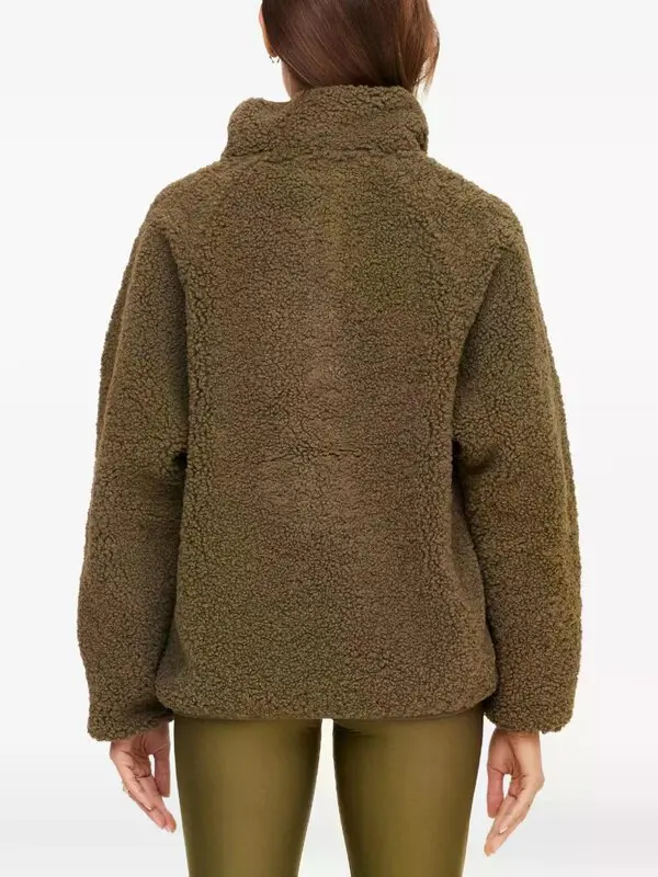 The Upside Harlow High-neck Fleece Top - Green