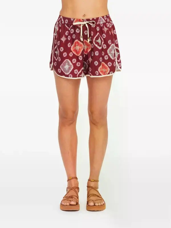 The Upside Miri Klio Patterned Drawstring Shorts