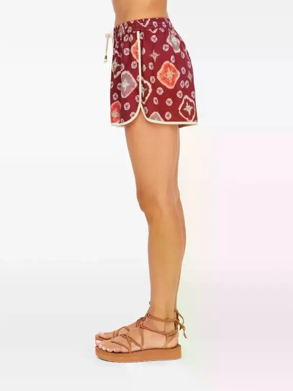 The Upside Miri Klio Patterned Drawstring Shorts
