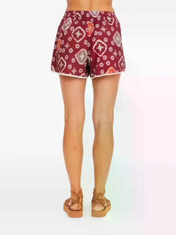 The Upside Miri Klio Patterned Drawstring Shorts