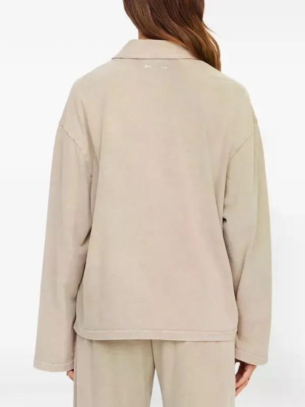 The Upside Soho Rhea Buttoned Polo Shirt - Neutrals
