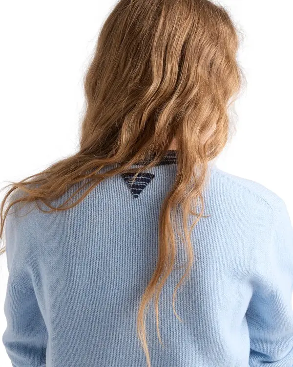 Prada Cashmere Crew-neck Sweater - Light Blue