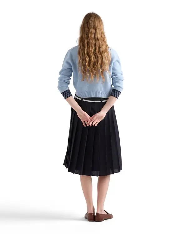 Prada Cashmere Crew-neck Sweater - Light Blue