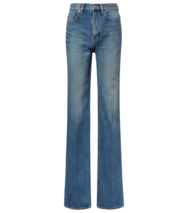Saint Laurent Yves Flared Jeans - Blue