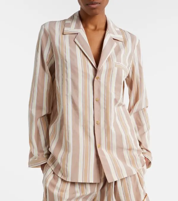Saint Laurent Striped Cotton Pajama Shirt