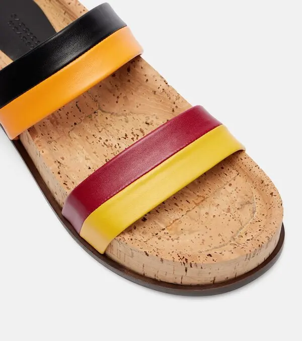 Gabriela Hearst Striker Leather Platform Sandals - Multicoloured