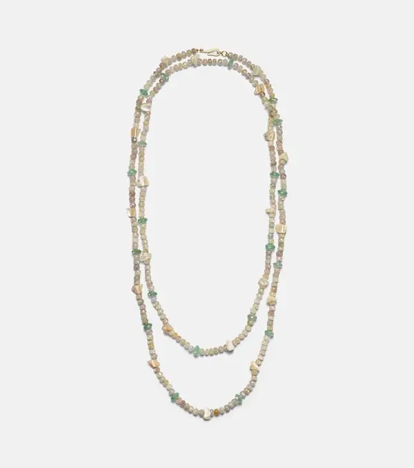 Ileana Makri Beaded Gemstone Necklace - Multicoloured
