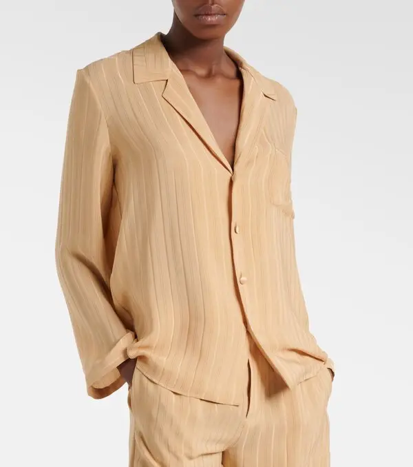 Saint Laurent Striped Silk Button-down Shirt