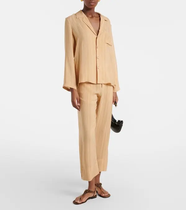 Saint Laurent Striped Silk Button-down Shirt