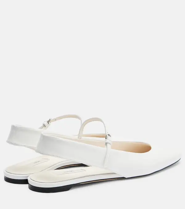 TOTEME Patent Leather Mary Jane Flats - White