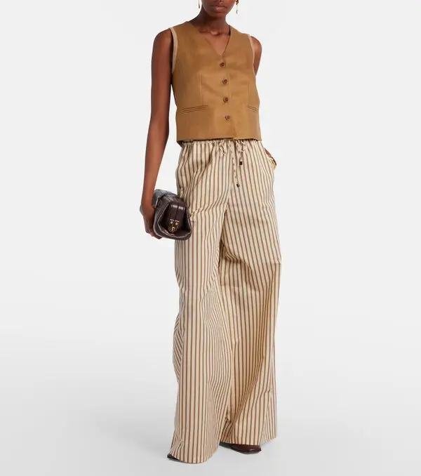 Max Mara Cable Knit Linen Vest - Brown
