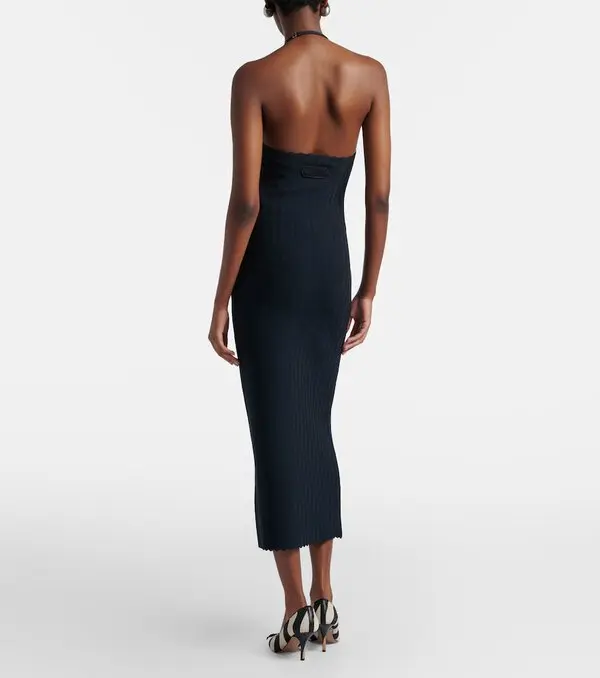 Jacquemus Knitted Midi Dress - Blue