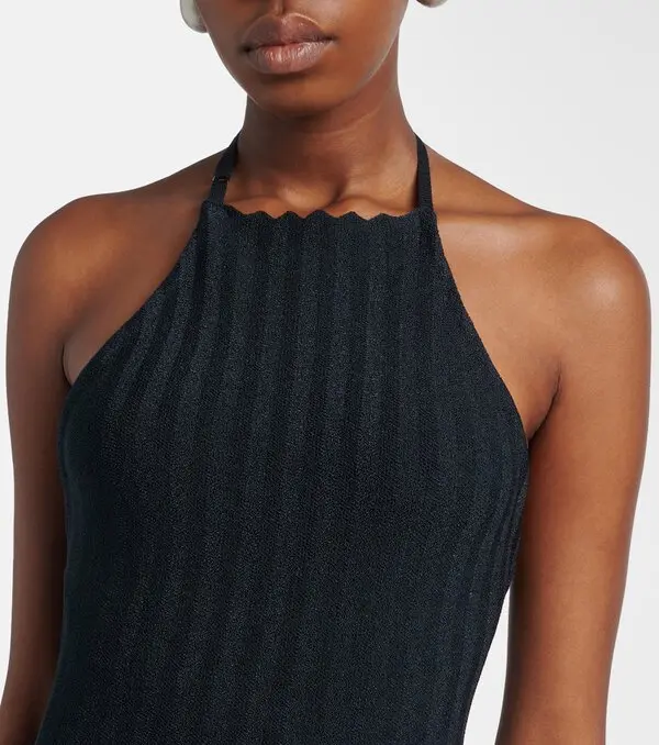 Jacquemus Knitted Midi Dress - Blue