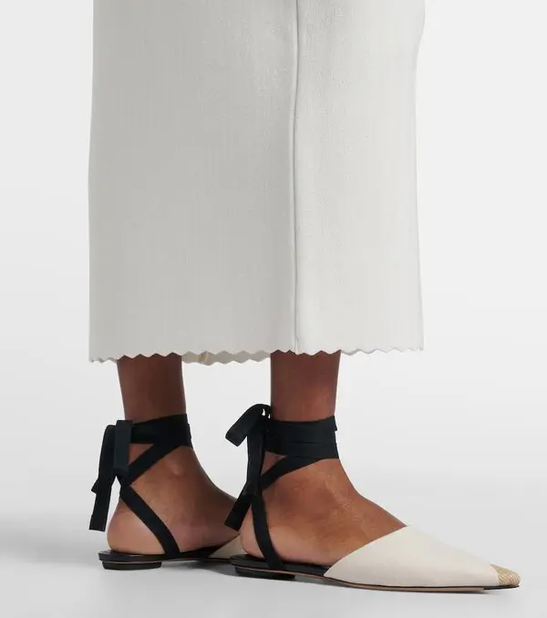 Jacquemus Tablier Knitted Midi Dress - White