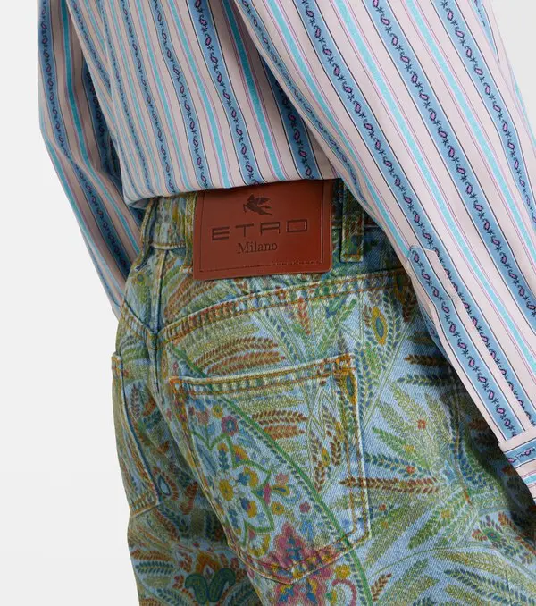 Etro Paisley Flared Jeans - Blue