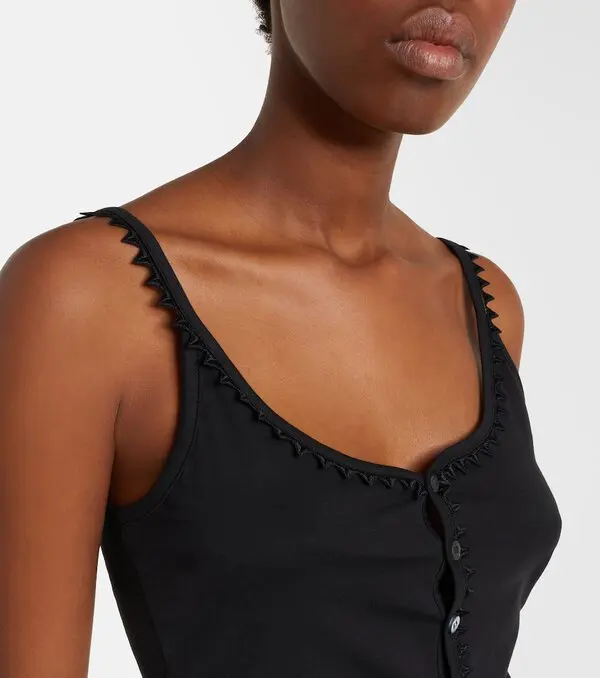 Jacquemus Clavela Cotton Tank Top - Black