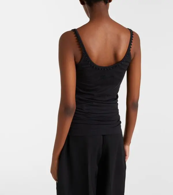 Jacquemus Clavela Cotton Tank Top - Black