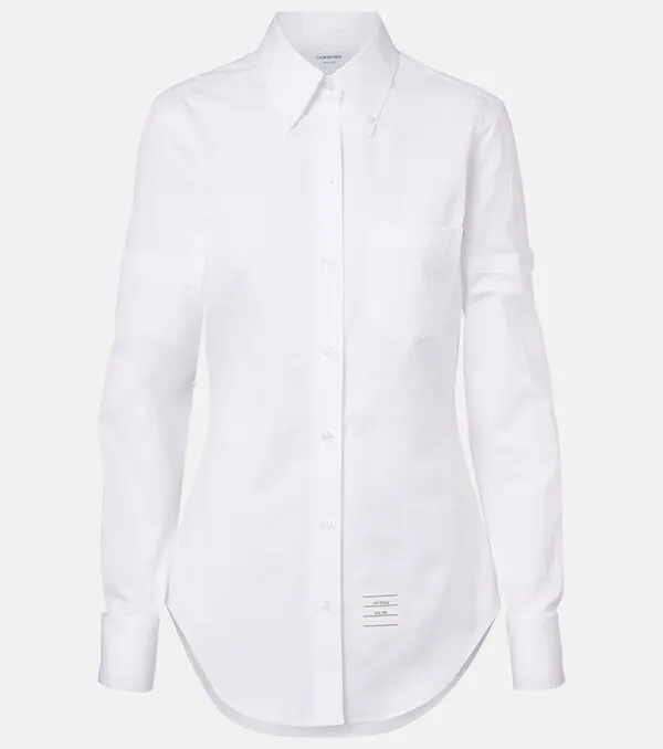 Thom Browne Logo Cotton Shirt - White