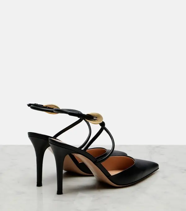 GIANVITO ROSSI Leather Slingback Pumps