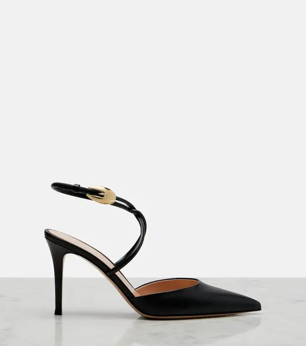 GIANVITO ROSSI Leather Slingback Pumps