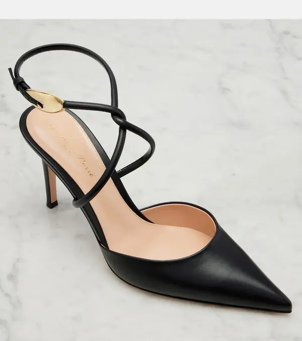 GIANVITO ROSSI Leather Slingback Pumps