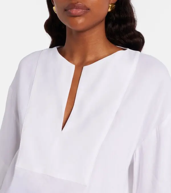 Max Mara Sospiro Linen-blend Top - White