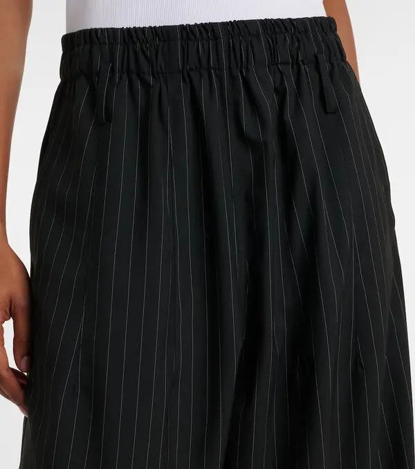 THE FRANKIE SHOP Oakdale Pinstripe Wide-leg Pants