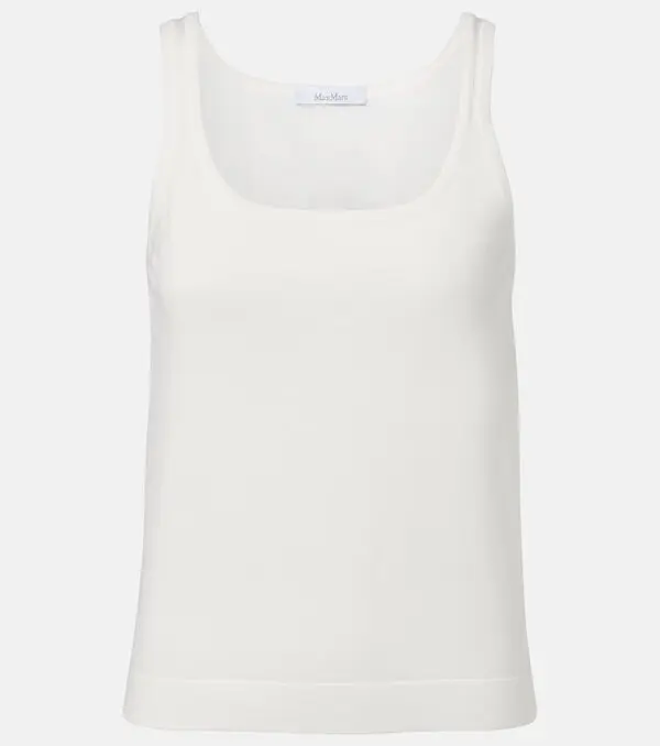 Max Mara Umano Cotton Tank Top - White