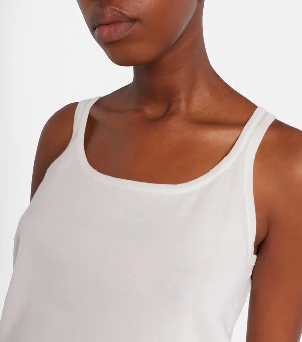Max Mara Umano Cotton Tank Top - White