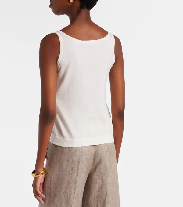 Max Mara Umano Cotton Tank Top - White