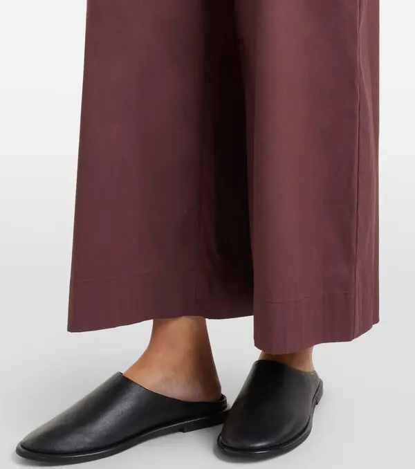 Max Mara Pece Cotton-blend Wide-leg Pants