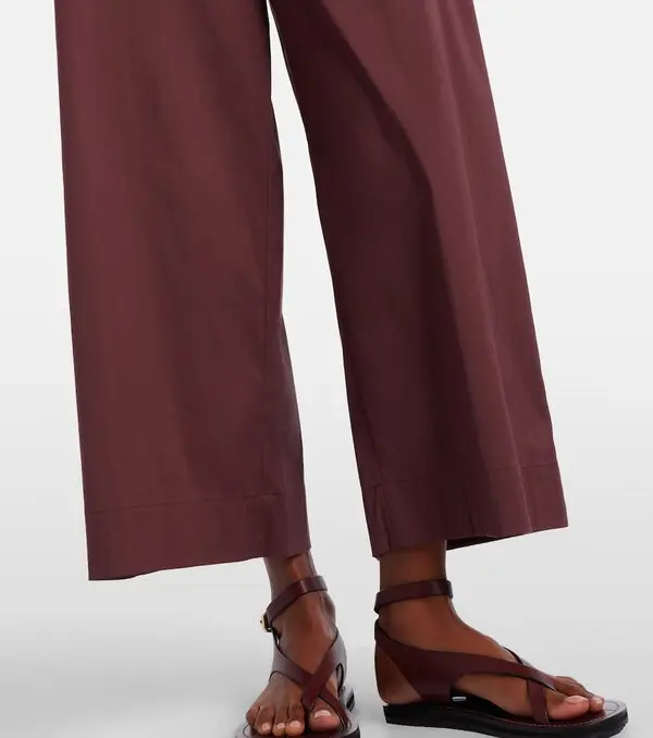 Max Mara Pece Cotton-blend Wide-leg Pants