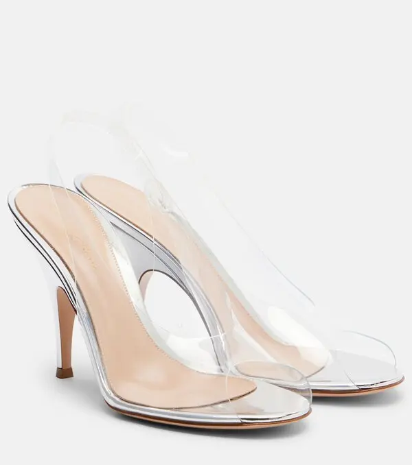 GIANVITO ROSSI Sophia Slingback Sandals - Silver