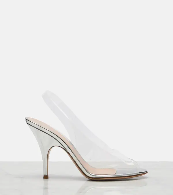 GIANVITO ROSSI Sophia Slingback Sandals - Silver