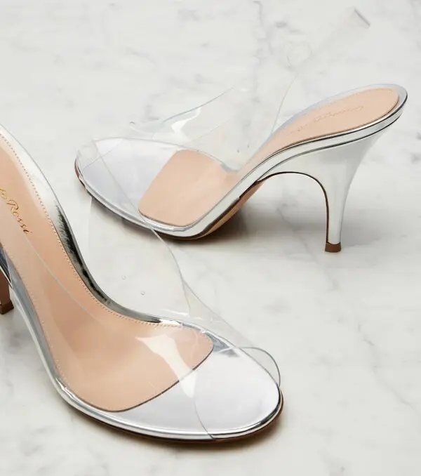 GIANVITO ROSSI Sophia Slingback Sandals - Silver