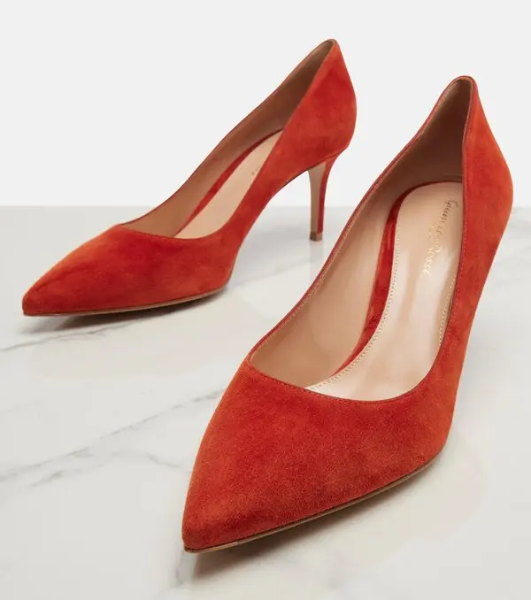 GIANVITO ROSSI Suede Pumps - Orange