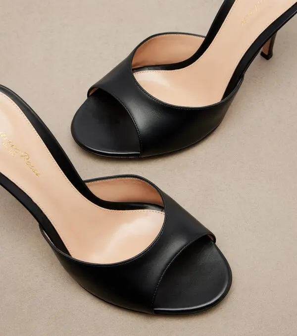 GIANVITO ROSSI Sofia Leather Mules - Black