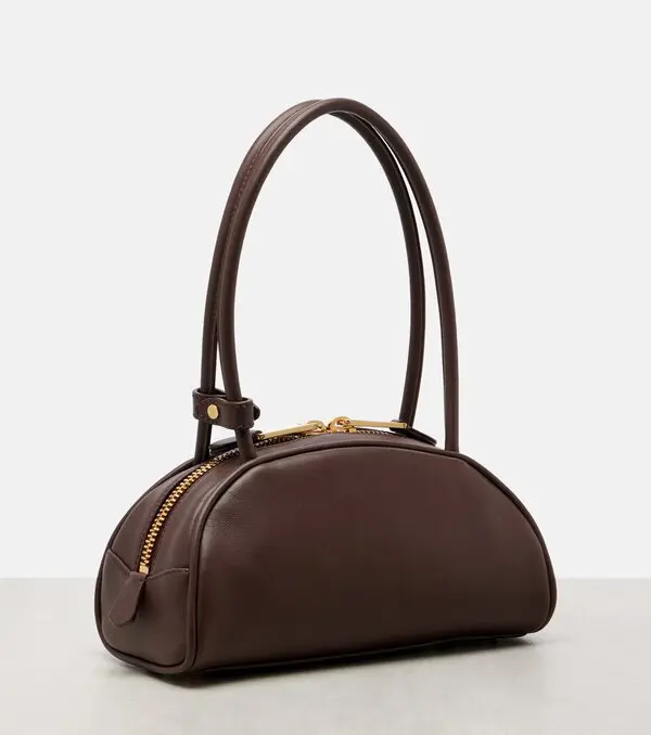 Miu Miu Small Leather Bowling Bag - Brown