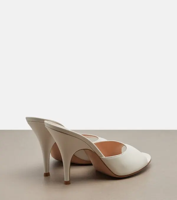 GIANVITO ROSSI Sofia Leather Mules - White