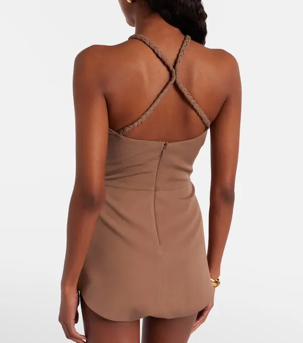 Elie Saab Gathered Silk Georgette Bodysuit