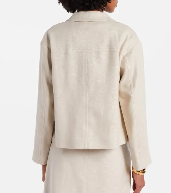 Max Mara Dattero Linen And Cotton Jacket - Beige