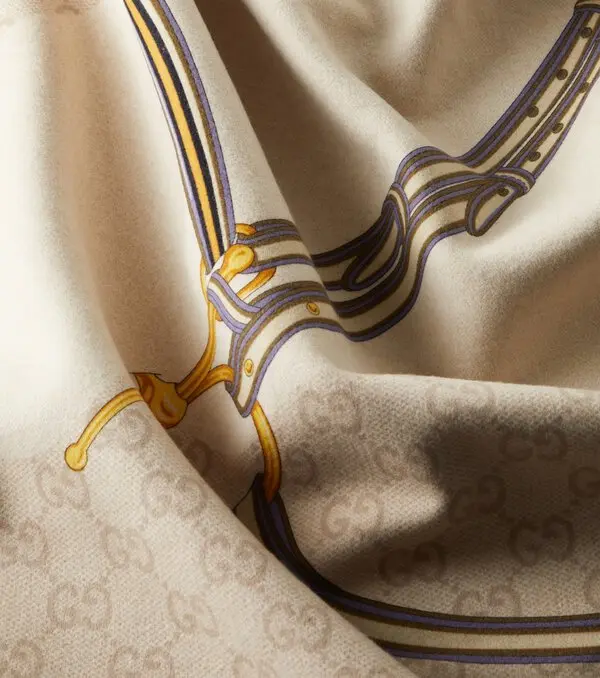 Gucci Gg Printed Wool Blanket